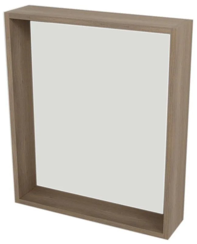 SAPHO - RIWA policové zrcadlo 60x70x15 cm, ořech bruno RW613