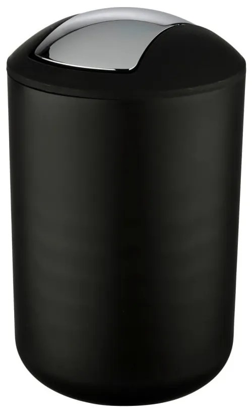 Černý odpadkový koš Wenko Brasil L, výška 31 cm