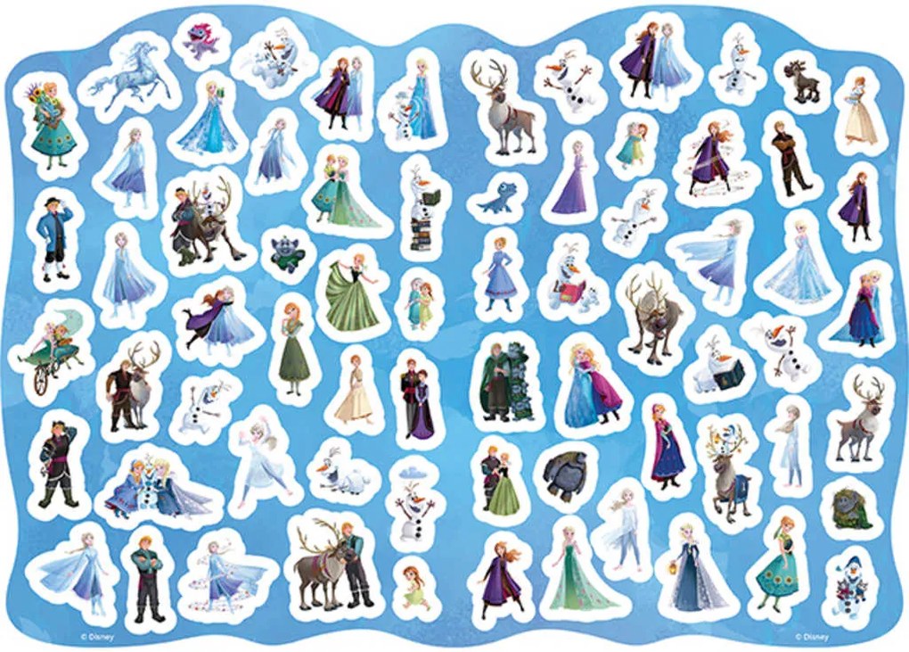 JIRI MODELS Omalovánky tvarované + samolepky Frozen (Ledové Království) 9