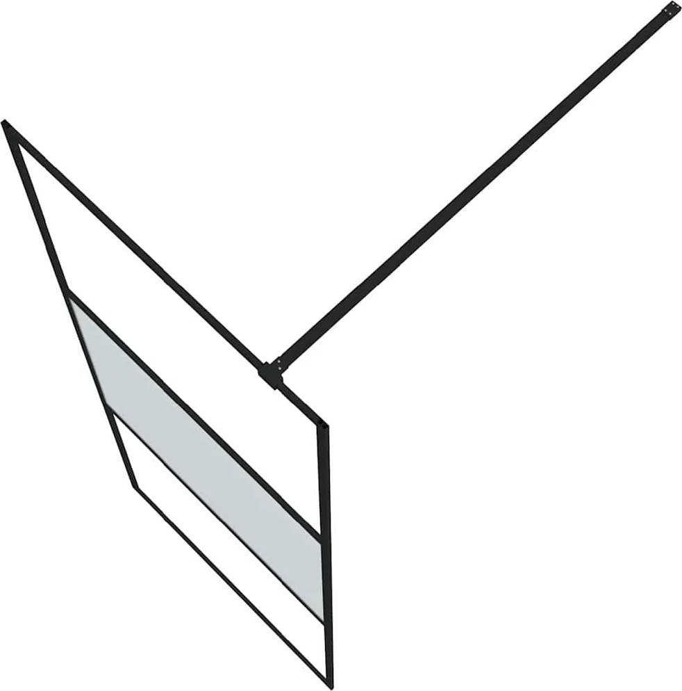 Sprchová zástěna walk-in 80 x 195 cm napůl mléčné ESG sklo 152105