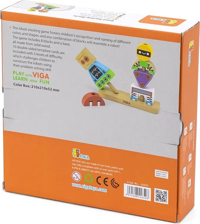 Dřevěné kostky Viga Robot