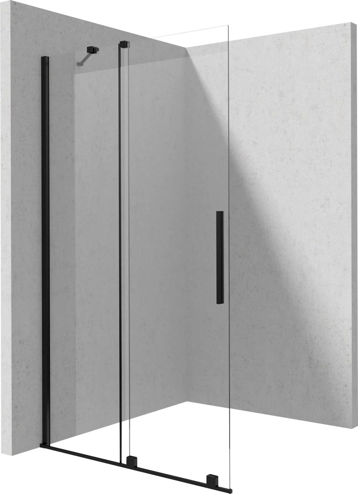 Deante Sprchová zástěna Walk-in Prizma, posuvná - KTJ N32R 120 cm, černá - bez vaničky