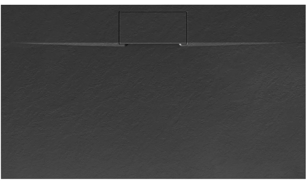 Obdélníková sprchová vanička z SMC kompozitu REA BAZALT LONG 80x120, černá
