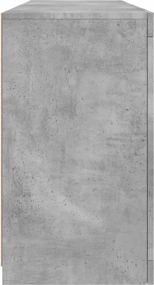 Příborník s LED osvětlením betonově šedý 163 x 37 x 67 cm 3209075