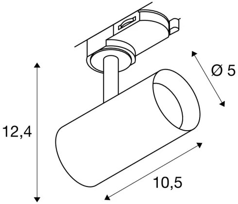 Lištové LED svítidlo SLV NOBLO SPOT 6W 3000K 32° černé 1007646