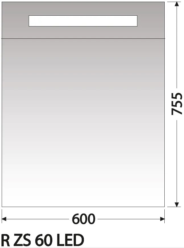 INTEDOOR zrcadlová skříňka s integrovaným LED osvětlením R ZS 60 LED Varianta: A9146 Zelená Salvia MAT