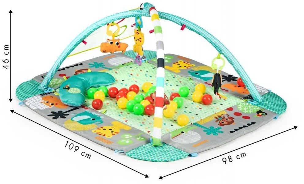 EcoToys Hrací deka/bazének s míčky 3v1, 668-34