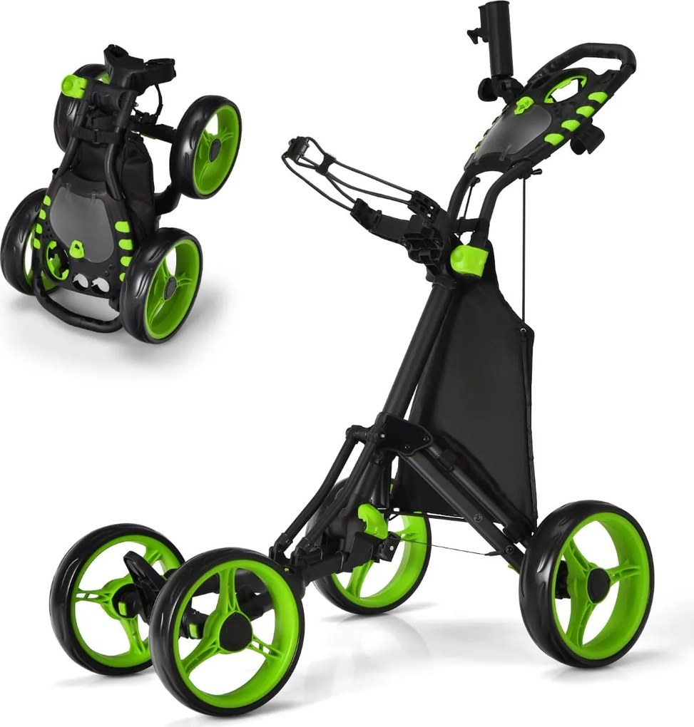 Costway Golfový vozík se 4 koly Golfový vozík Golfový skládací