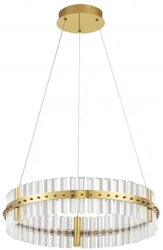 LED stmívatelný platinum zlatý moderní lustr Kezo