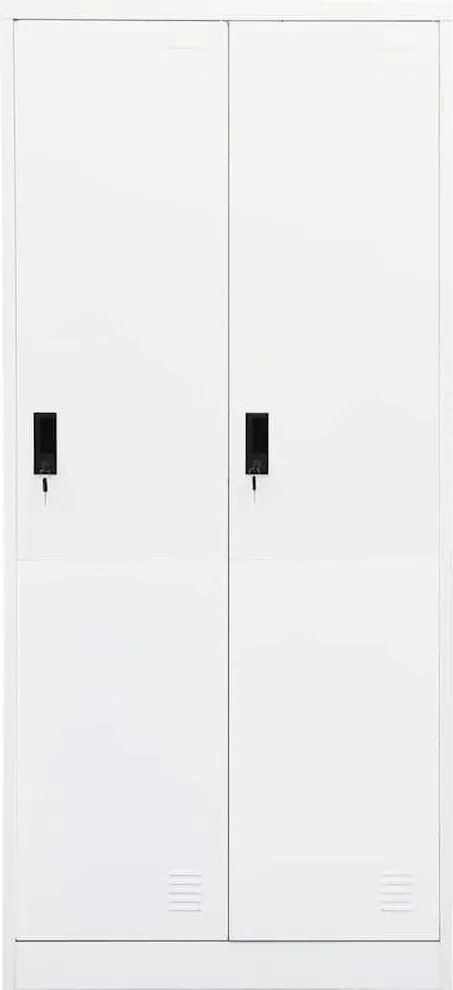 Šatní skříň bílá 80 x 50 x 180 cm ocel 335966