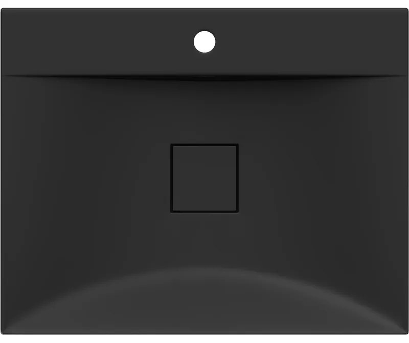 Mexen Poli umyvadlo na desku z konglomerátu 1/O 60 x 48 cm, Černá - 23026071