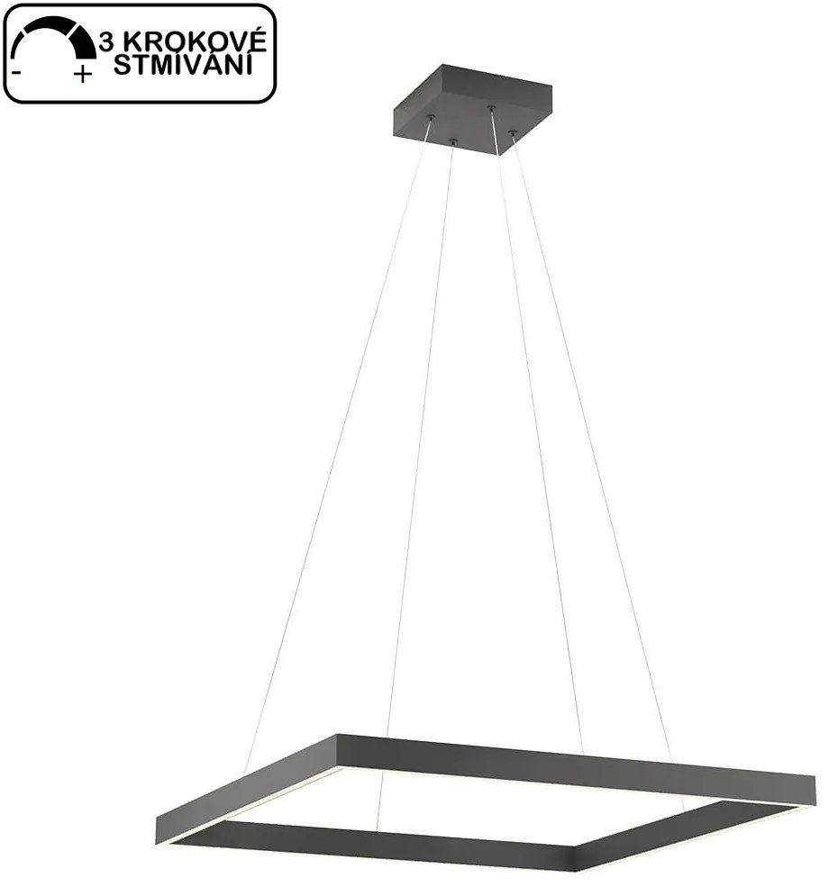 Světla a lustry REDO GROUP Černé závěsné světlo na lanku Redo FEBE 01-2903/ LED 40W/3000K-4000K Barva světla: 3000K