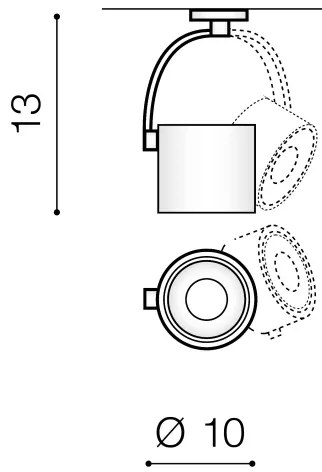 Moderní bodové svítidlo Bross arm černé