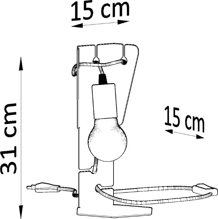 Sollux Lighting Stolní lampa ARBY bílá