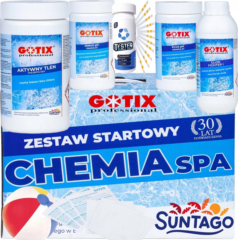 Chemie do bazénu Jacuzzi Spa Polský bazénový chemický set s chlorem 9 v 1
