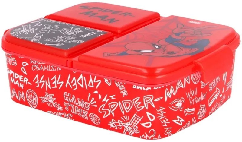 Multibox na svačinu Spiderman se 3 přihrádkami