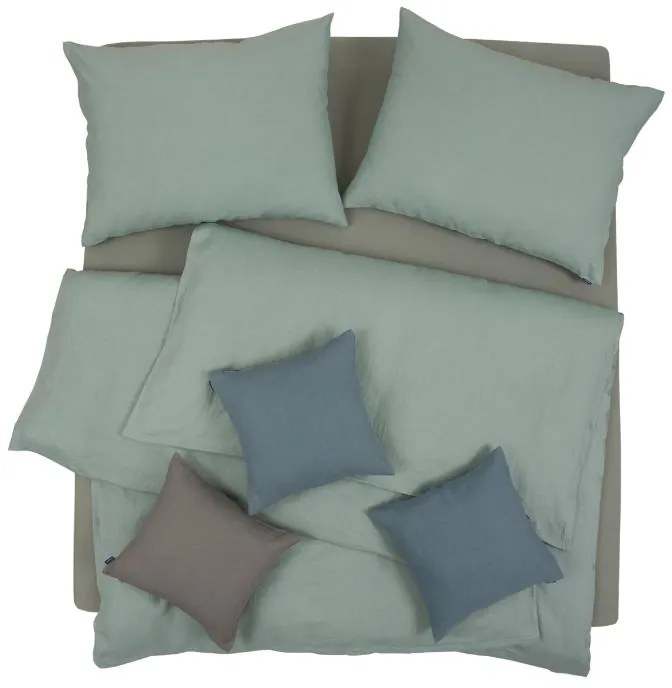 SCANquilt povlečení LINO mentolová 140 x 200/70 x 90 cm