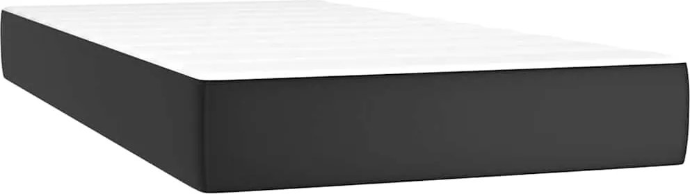 Box spring postel s matrací černá 80 x 200 cm umělá kůže 3128997