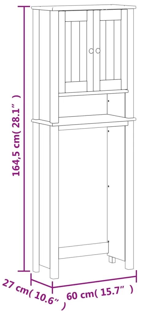 Úložná skříňka nad toaletu BERG černá 60 x 27 x 164,5 cm dřevo,  358555