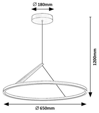 Rabalux 72352 - LED Lustr na lanku RENARA LED/40W/230V 3000K