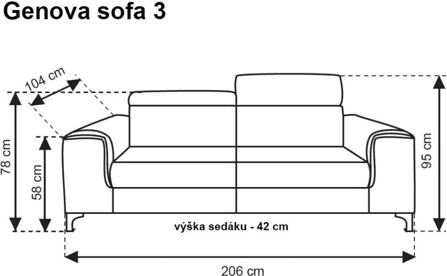 Stagra Pohovka 3-místná Genova