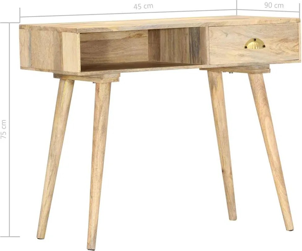 Konzolový stolek 90 x 45 x 75 cm masivní mangovníkové dřevo 286180