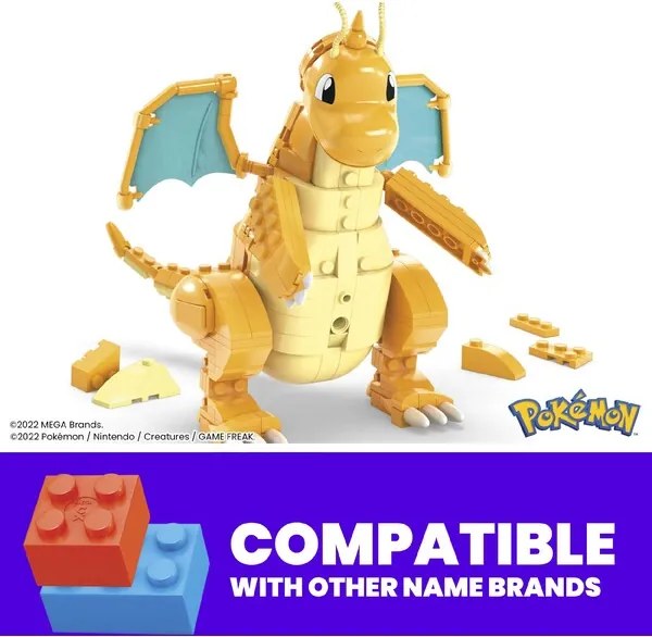 Mattel MEGA POKÉMON POHYBLIVÝ DRAGONIT Vícebarevná