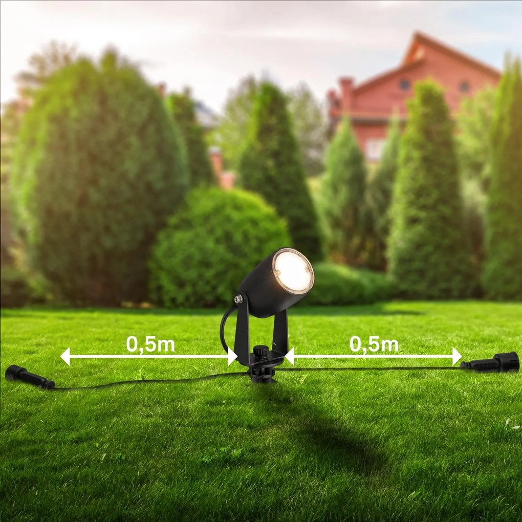 BRI 3928035 CONNECT TO SHINE prodlužovací sada Iris sada 3ks LED zahradních bodových svítidel, IP65 - BRILONER