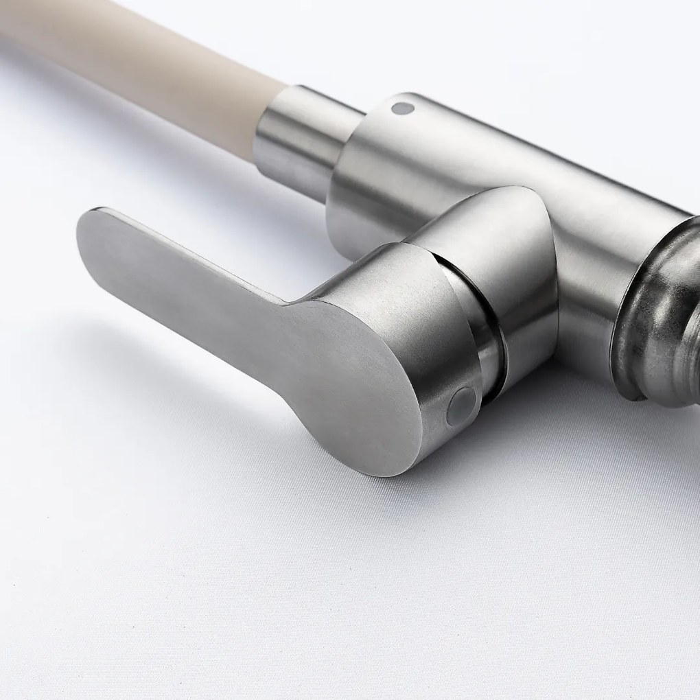Velazo Dřezová baterie s flexibilním raménkem - VE-8105SBE, béžová/nerez