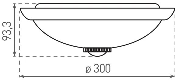 Stropní svítidlo se senzorem pohybu MANA 2xE27/40W/230V pr. 30 cm bílá