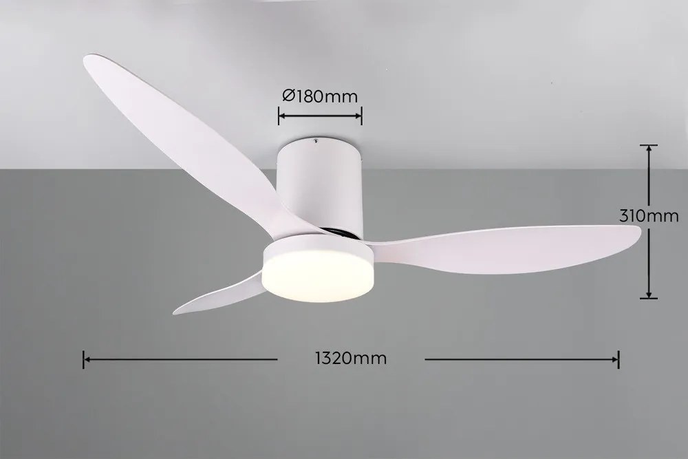 Matně bílé LED stropní svítidlo ø 132 cm Göteborg – Reality