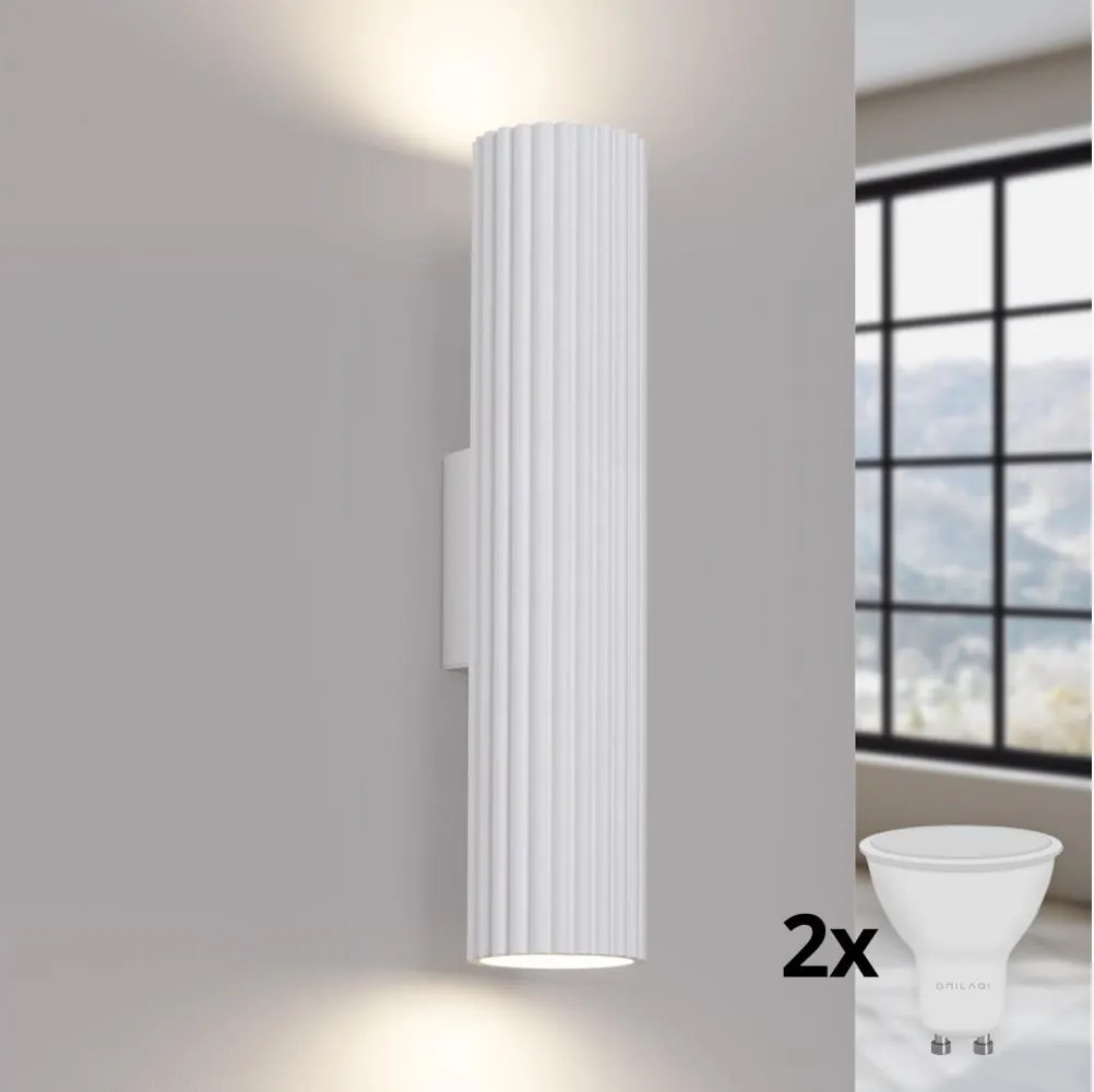 Brilagi - LED Nástěnné svítidlo CRESTO 2xGU10/10W/230V 30 cm bílá