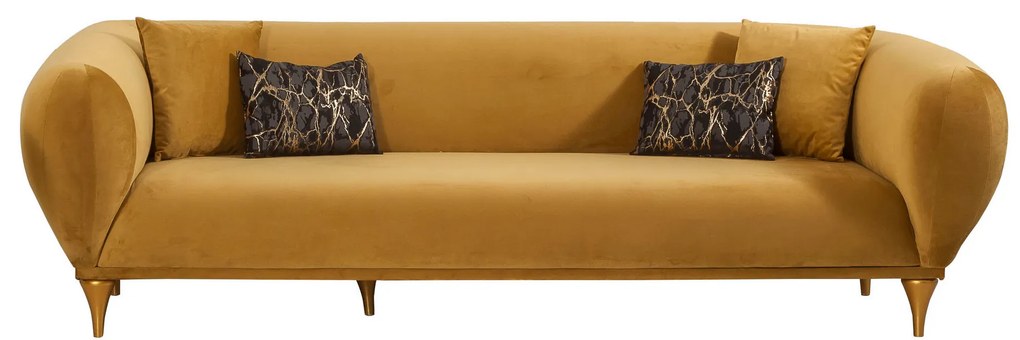 Hanah Home Třímístná pohovka MEBLON žlutá 867UNQ1553