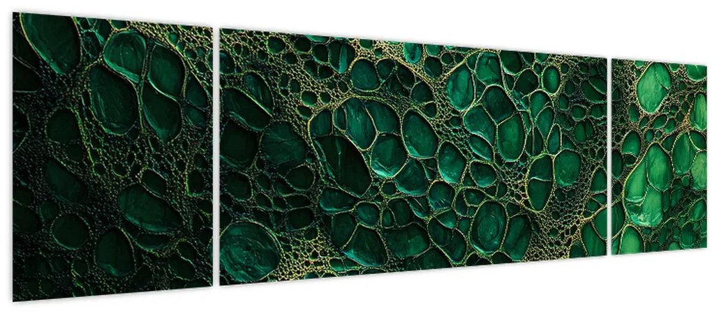Obraz - Zelený mikroskopický snímek (170x50 cm)
