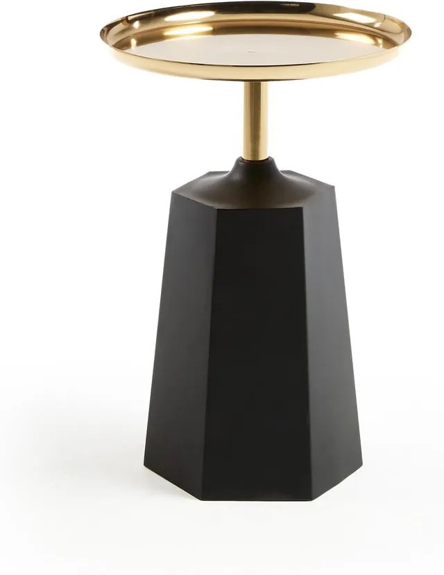 Černý příruční stolek La Forma, ø 37 cm