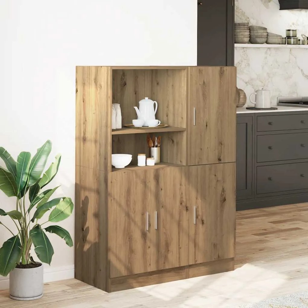 Sada 2 kusů kuchyňských skříněk dub artisan kompozitní dřevo 3324150