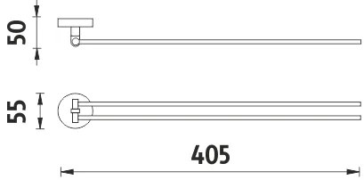 Nimco Držák na ručníky otočný, 41 cm UNIX - UN 13096N-26