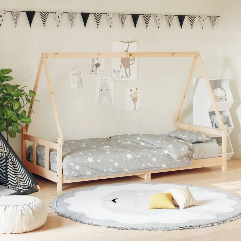 vidaXL Dětská postel 90 x 190 cm masivní borové dřevo