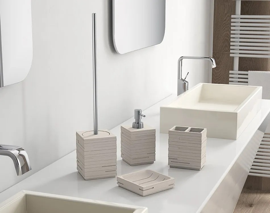 Gedy, QUADROTTO WC kartáč na postavení, bílý, QU3302