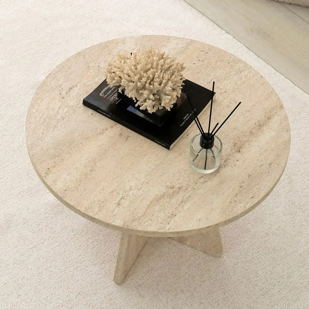Konferenční stolek Mushroom Travertine