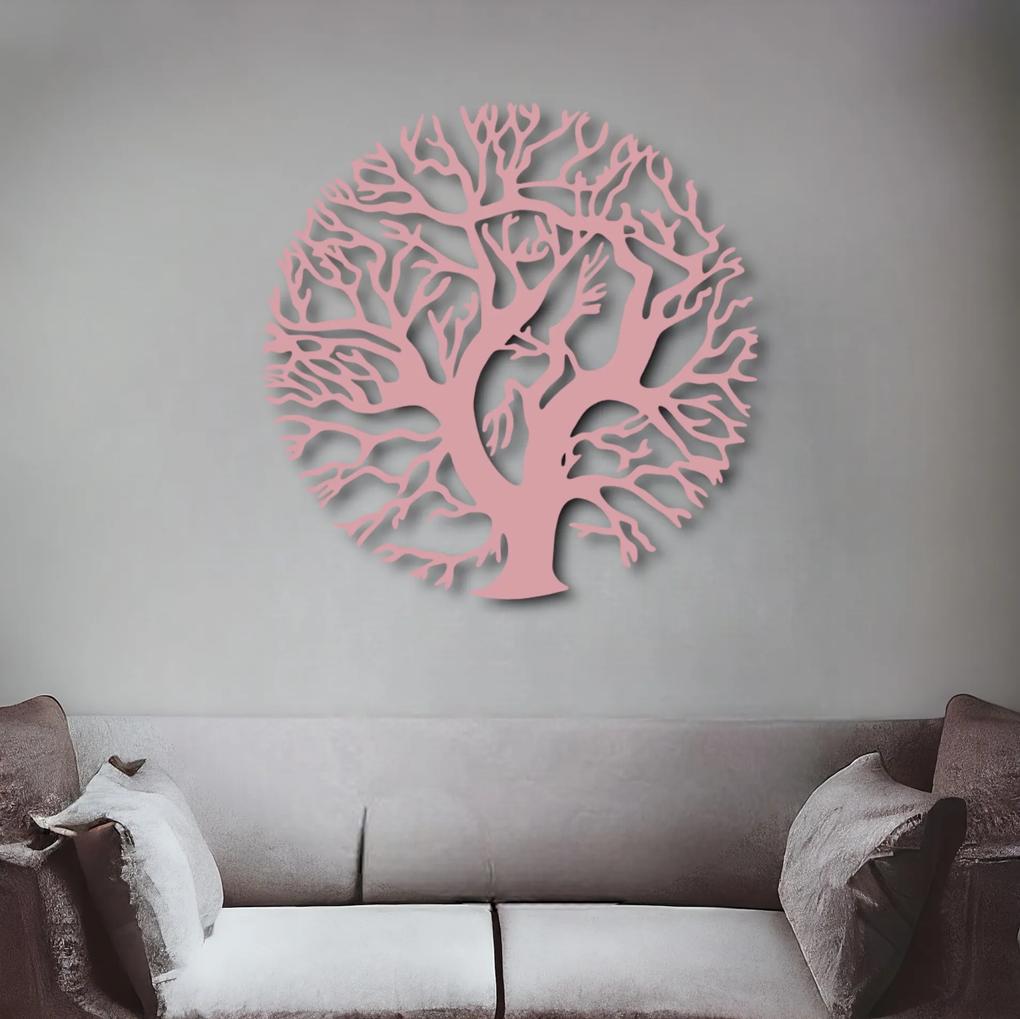 Strom života 3 - kovový obraz na zeď Velikost: 150cm, Barva: Pink
