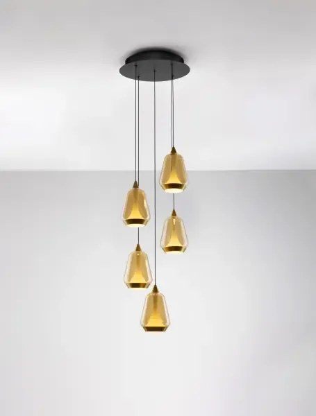 Minimalistický lustr Alish 5 Zlatá
