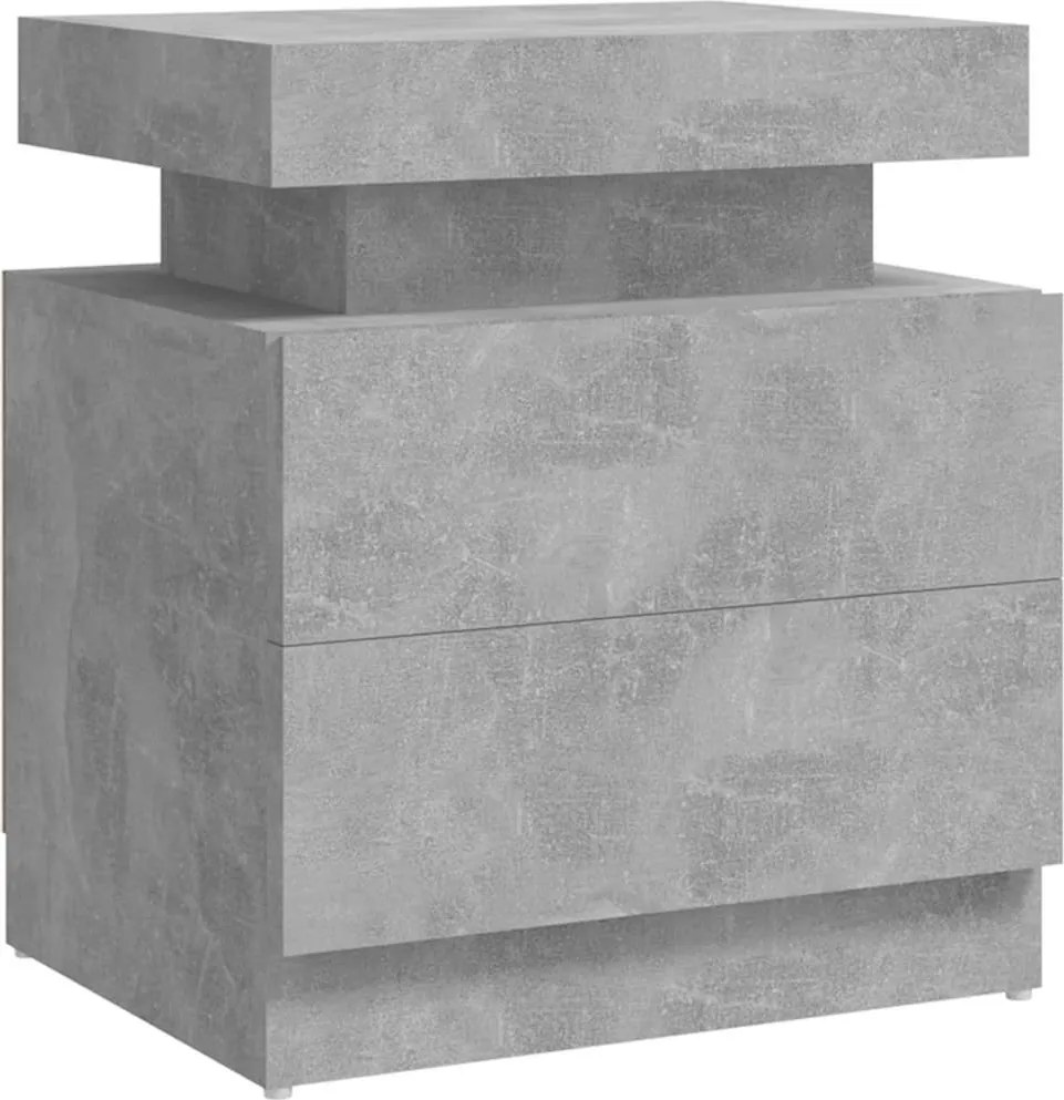 Noční stolek betonově šedý 45 x 35 x 52 cm kompozitní dřevo 326853