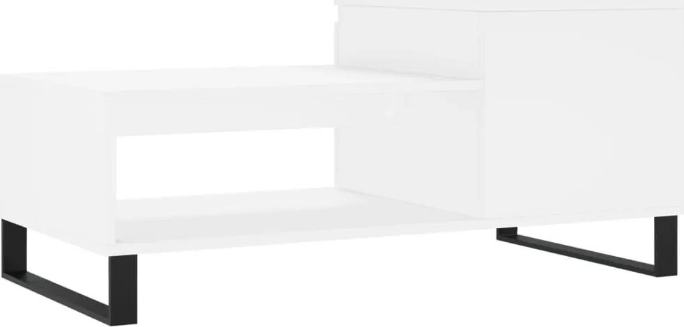 vidaXL Konferenční stolek 100 x 50 x 45 cm kompozitní dřevo [830836] Barva: bílá s vysokým leskem