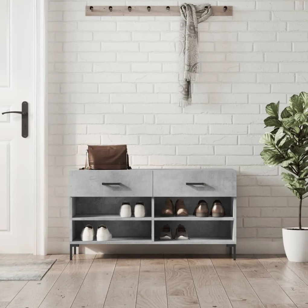Botník kouřový dub 102 x 35 x 55 cm kompozitní dřevo