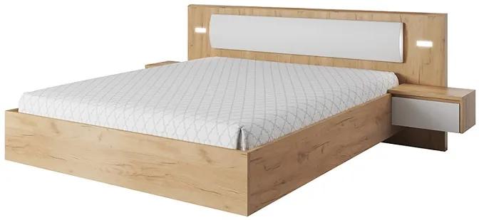 Moderní manželská postel s nočními stolky Xelo Zvolte možnost: dodat bez roštu