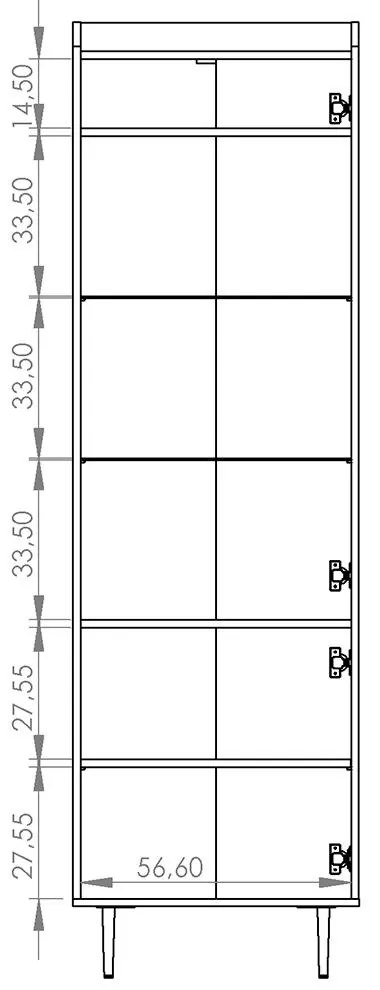 Obývací stěna VASINA | 6 dílů | dub brandy castello