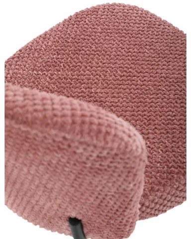 Židle jídelní růžová látka černé kovové nohy CT-W1077 PINK2