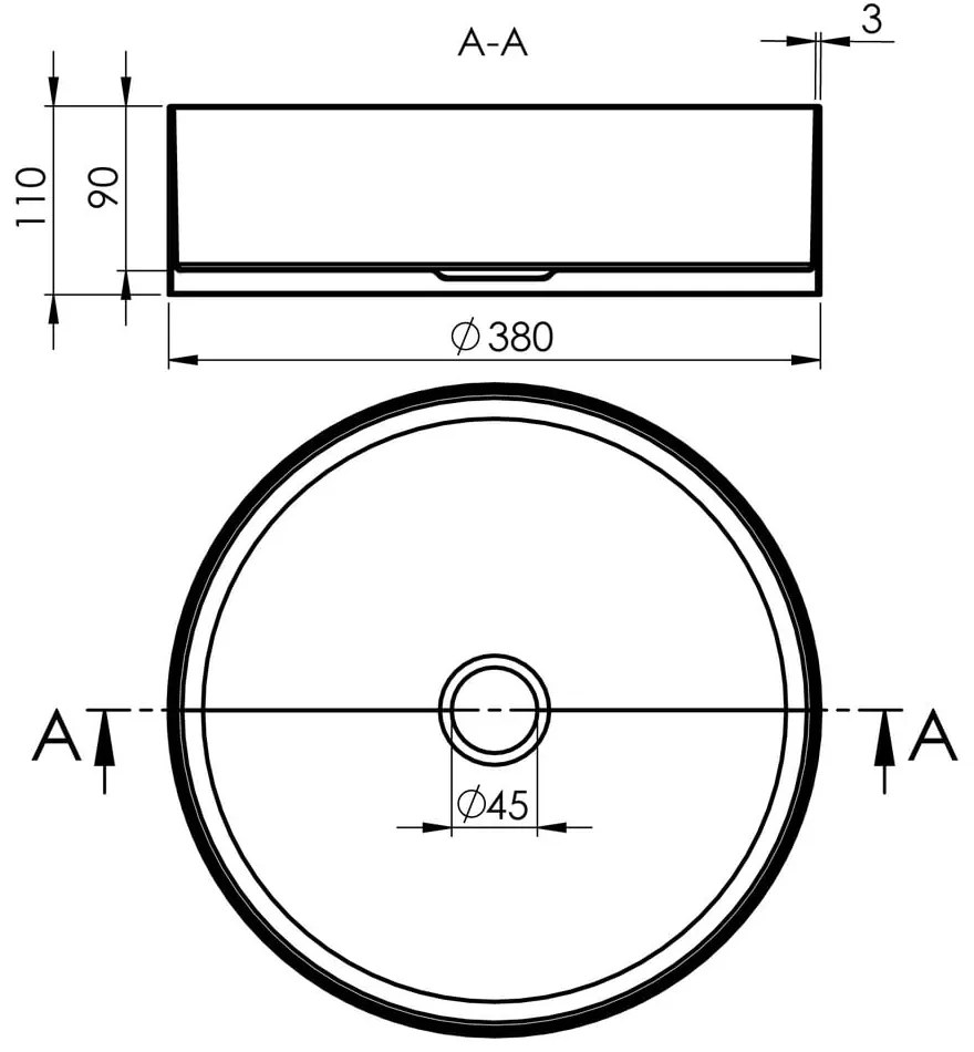 Kulaté umyvadlo nerezové ve zlaté barvě ø 38 cm Aurum – Sapho