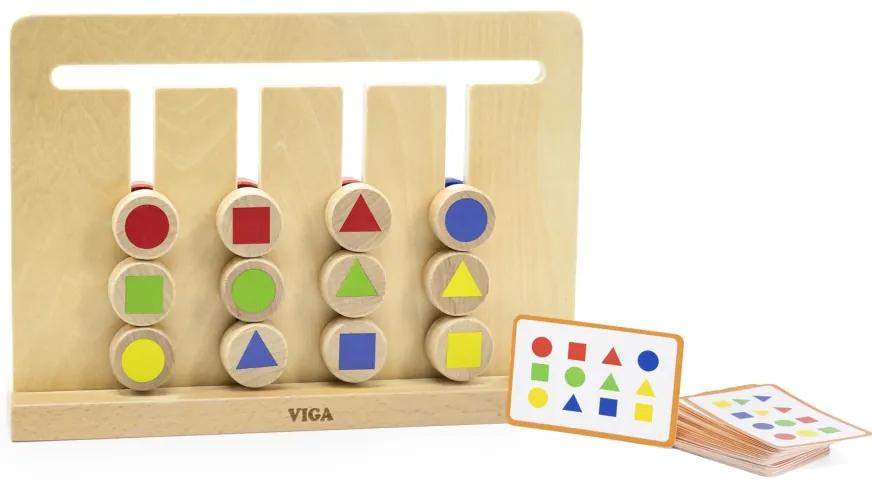 Dřevěná hra - barvy a tvary